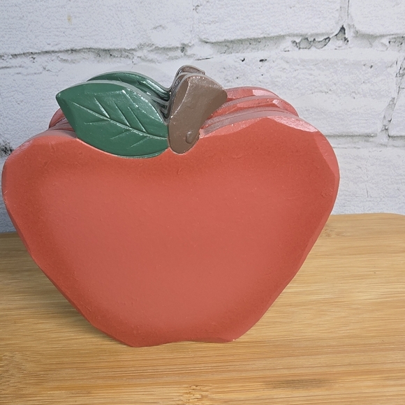 Other | Vintage Apple Coaster Set Red Country Cottage Core Decor 8s ...